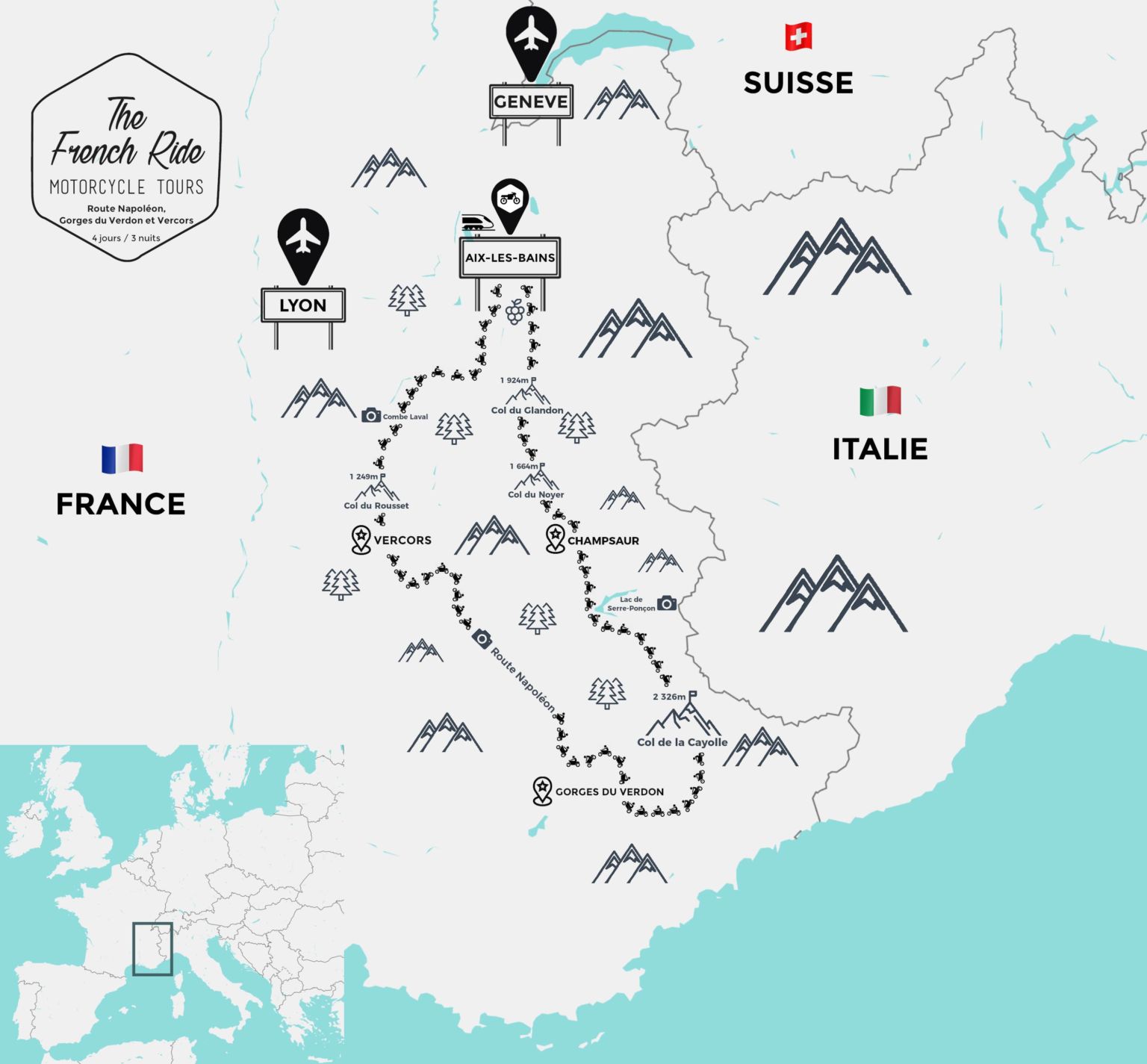 Route Napoléon à moto | Itinéraire, balade & location moto
