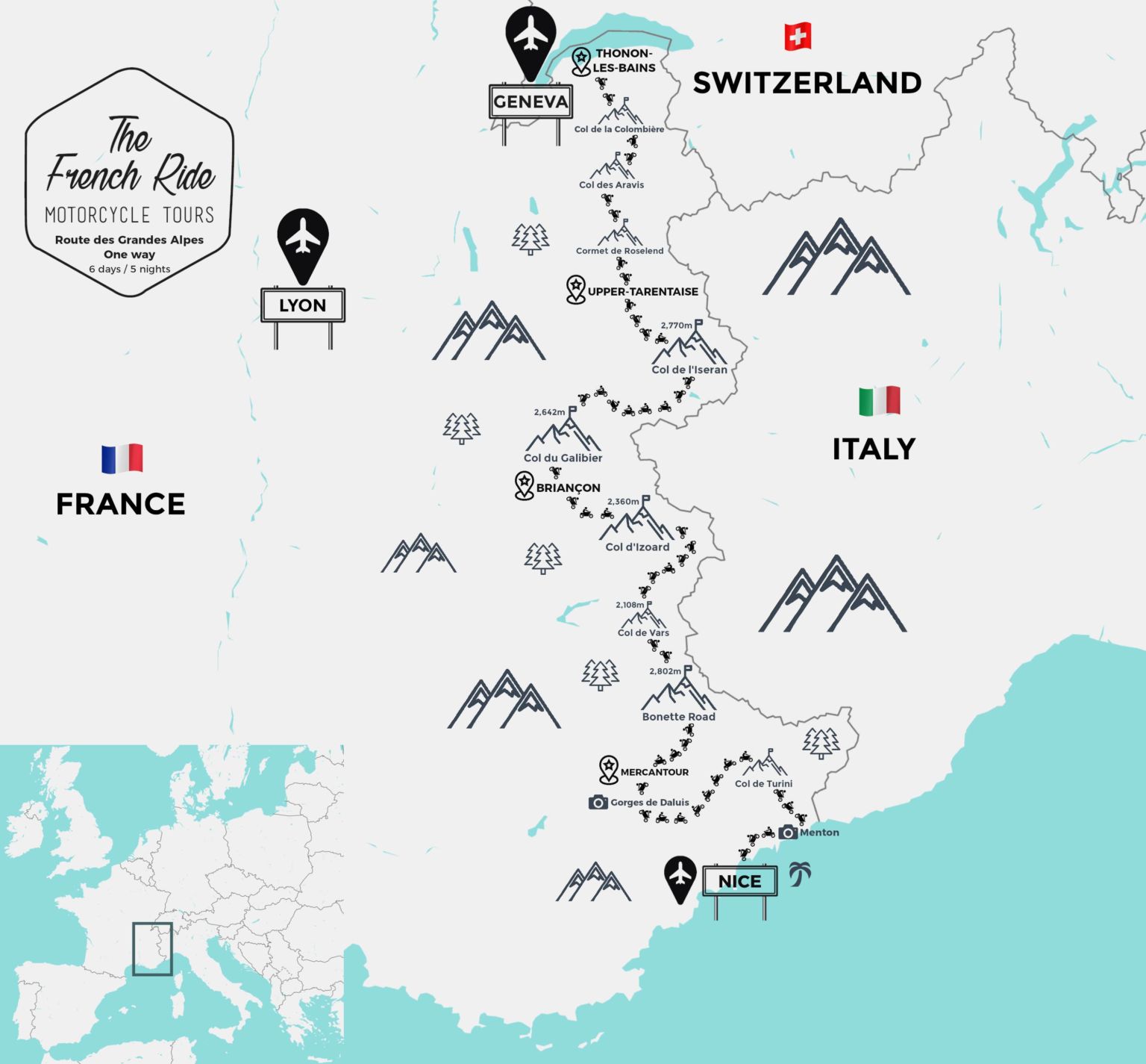 Motorcycle tour in French Alps | Guided & self-guided trip